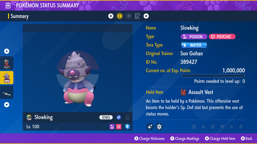 Pokemon Scarlet and Violet Shiny Galarian Slowking 6IV-EV Trained – Pokemon4Ever