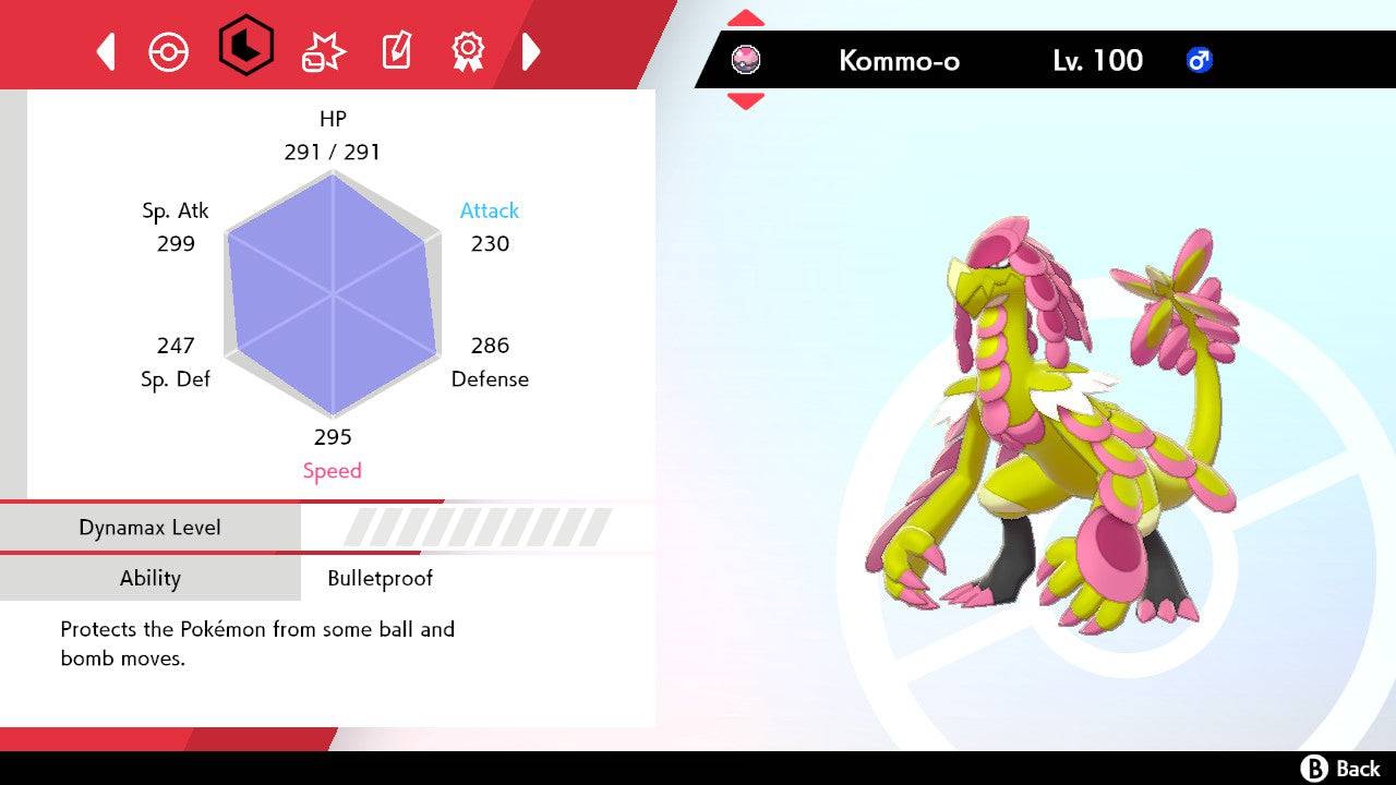 Pokemon Sword and Shield Shiny Kommo-o 6IV-EV Trained – Pokemon4Ever