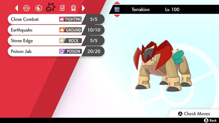 Pokemon Sword and Shield Shiny Terrakion 6IV-EV Trained – Pokemon4Ever