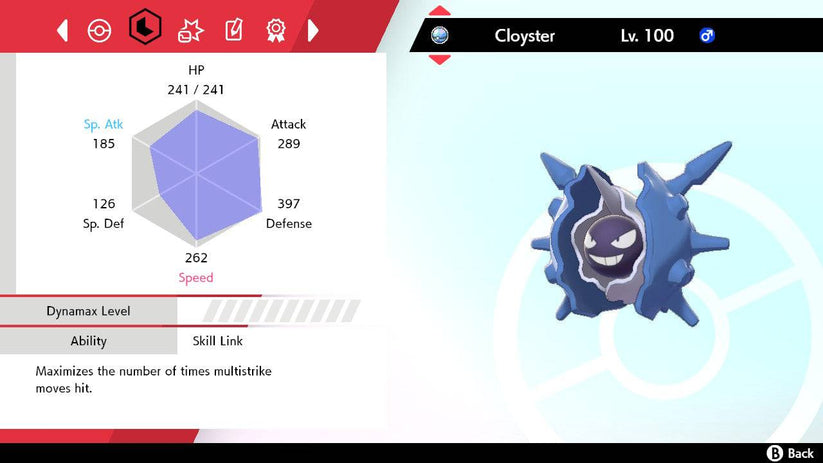 Pokemon Sword and Shield Shiny Cloyster 6IV-EV Trained – Pokemon4Ever