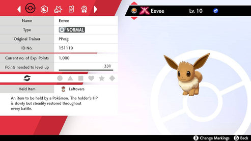 Pokemon Sword and Shield Gigantamax Eevee 6IV-EV Competitively Trained ...