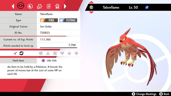 Pokemon Sword and Shield Shiny Talonflame 6IV-EV Trained – Pokemon4Ever