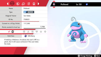 Pokemon Sword and Shield Shiny Politoed 6IV Competitively Trained ...