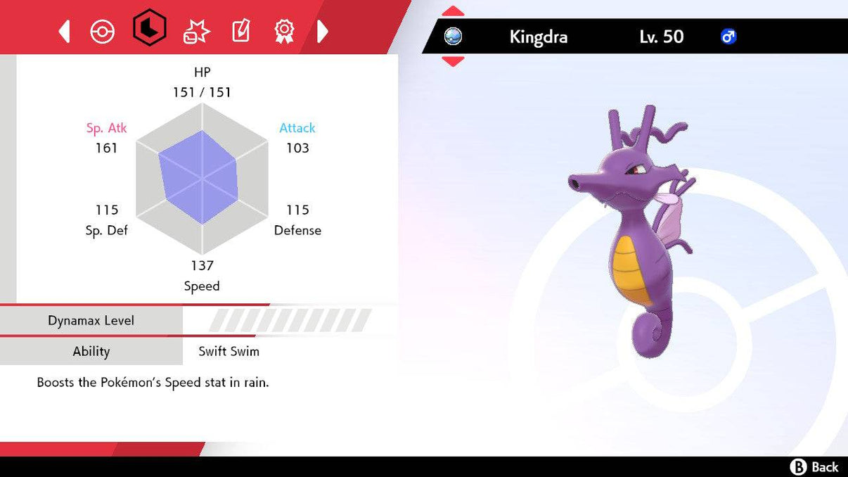 Pokemon Sword and Shield Shiny Kingdra 6IV-EV Trained – Pokemon4Ever