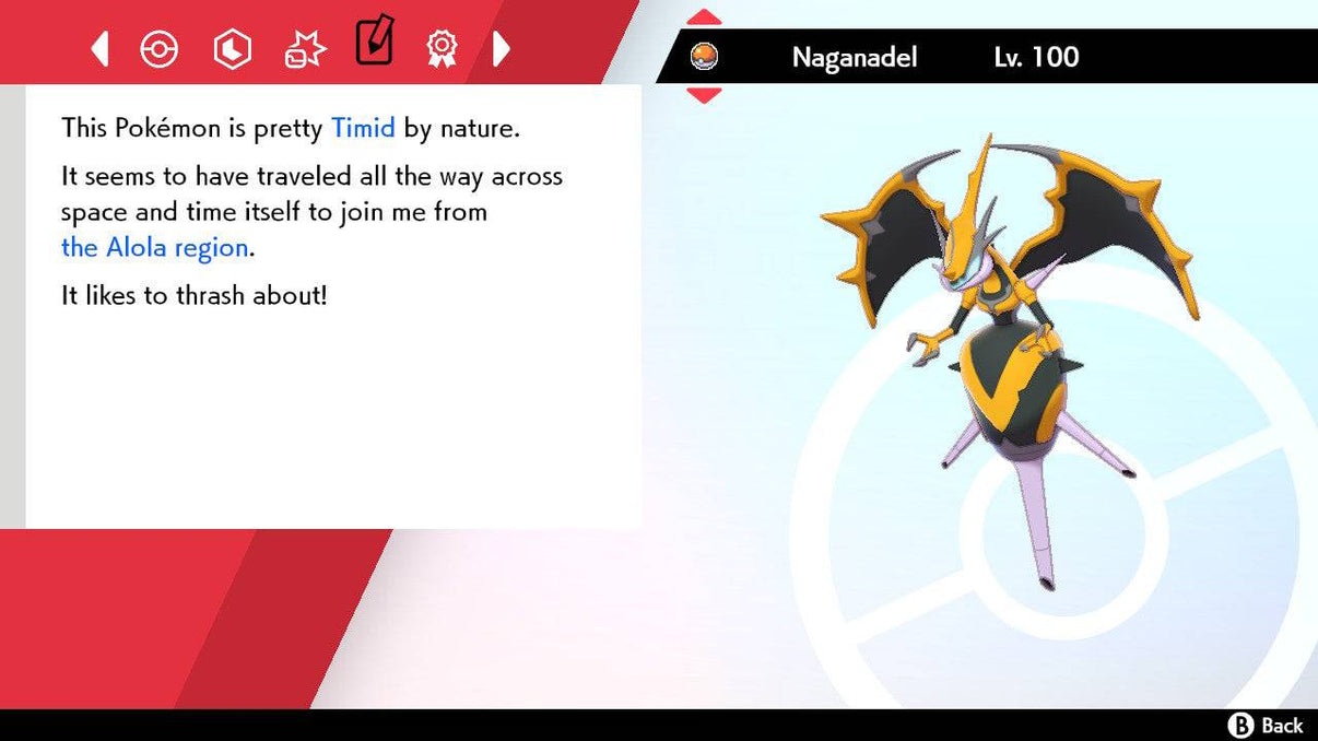 Pokemon Sword and Shield Ultra Shiny Naganadel 6IV-EV Trained ...
