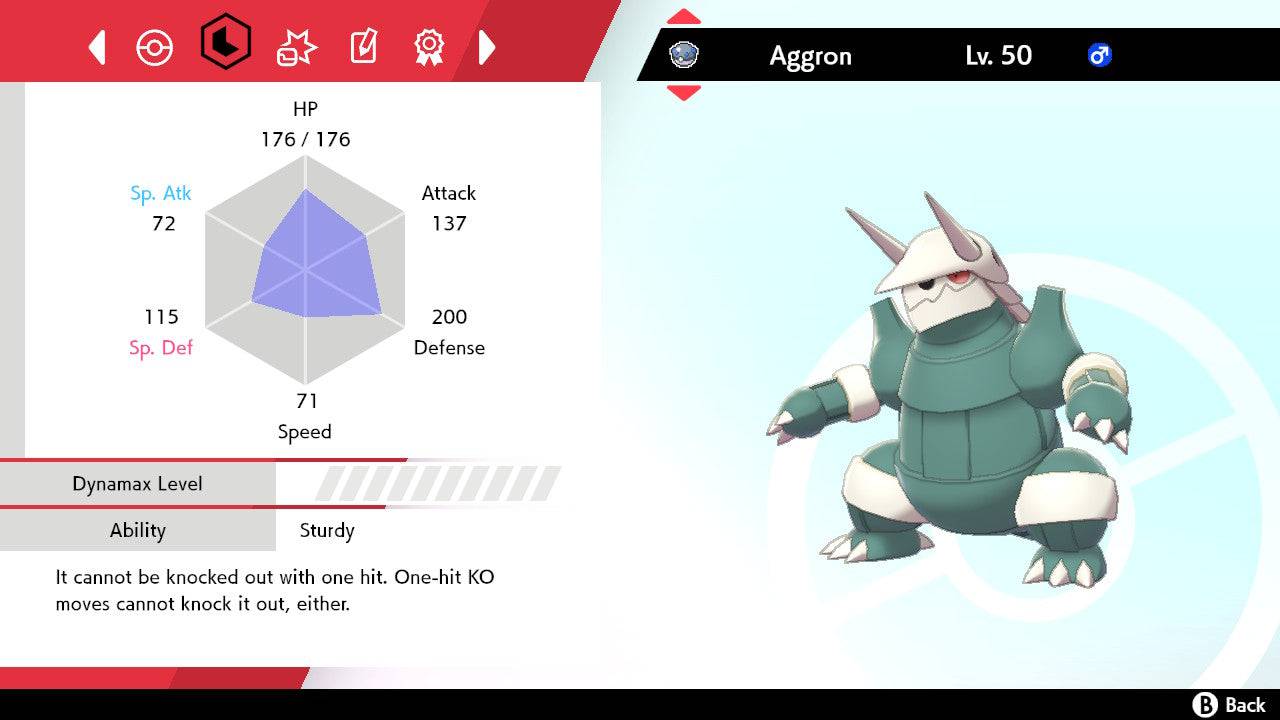Pokemon Sword and Shield Shiny Aggron 6IV-EV Trained – Pokemon4Ever