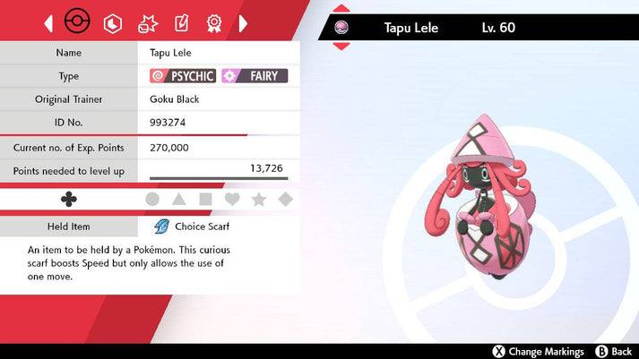 Pokemon Sword and Shield Tapu Lele 6IV-EV Trained – Pokemon4Ever