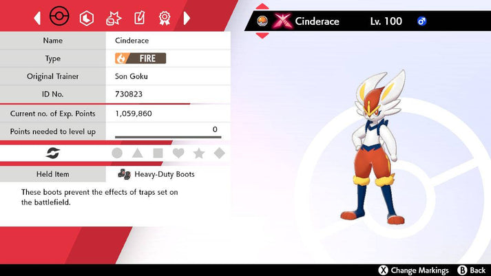 Pokemon Sword and Shield Gigantamax Cinderace 6IV-EV Competitively ...