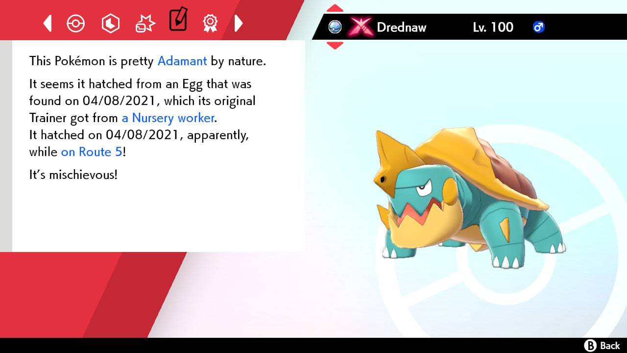 Pokemon Sword and Shield Gigantamax Drednaw 6IV-EV Competitively Trained – Pokemon4Ever