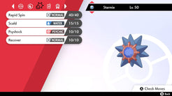 Pokemon Sword and Shield Shiny Starmie 6IV-EV Trained – Pokemon4Ever